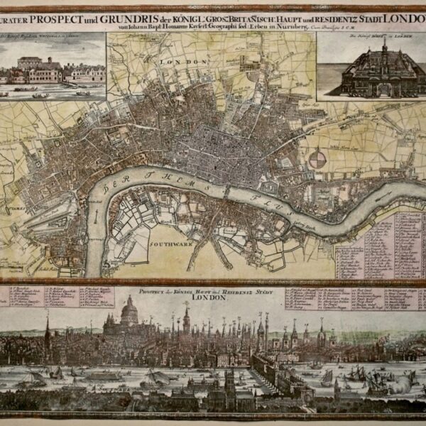 Vintage Map of London 1730