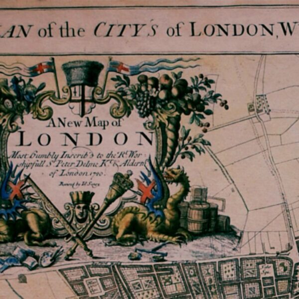 Vintage Map of London 1720