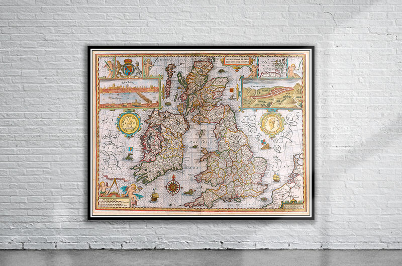 Vintage Map of the British Isles 1627