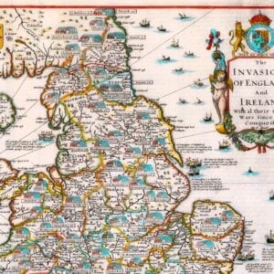 Vintage Map of the British Isles 1676