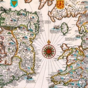 Vintage Map of the British Isles 1676