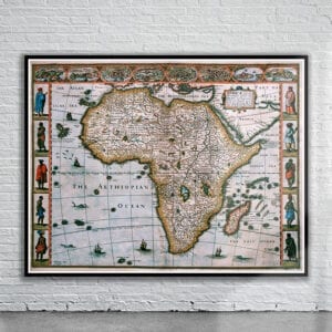 Vintage Map of Africa 1627