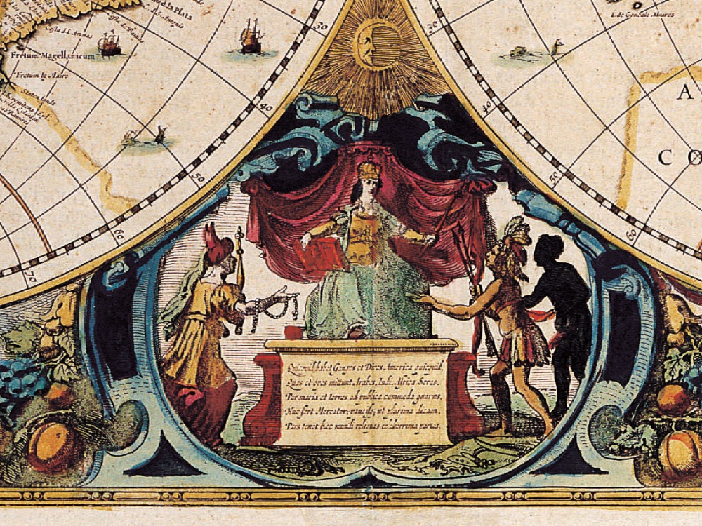 Vintage Hondius World Map 1630