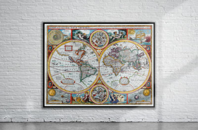 Vintage John Speed World Map 1646