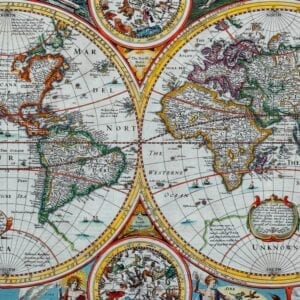 Vintage John Speed World Map 1646