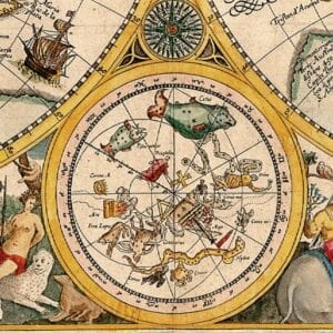 Vintage Plancius World Map 1599