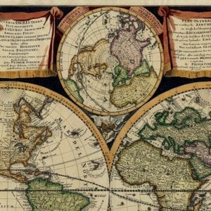 Vintage Seutter Map of the World 1706