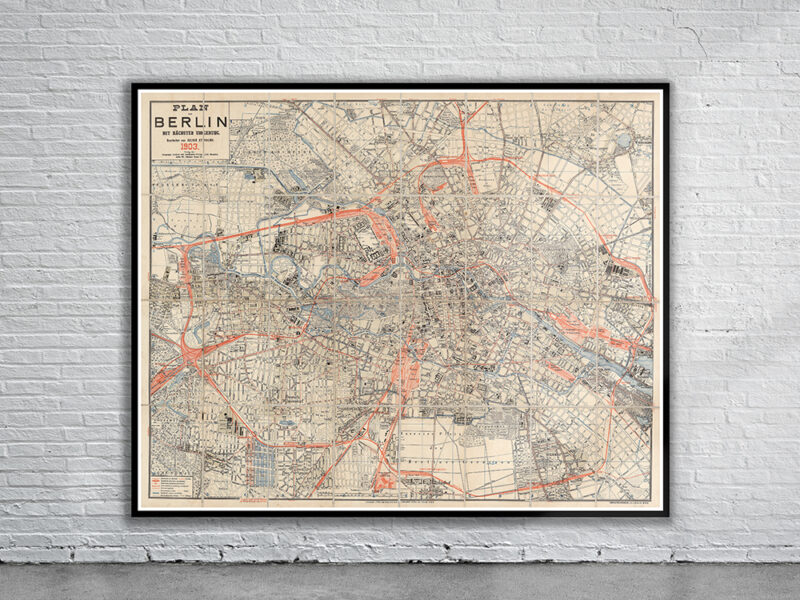 Vintage Map of Berlin 1903