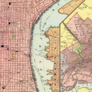 Vintage Map of Philadelphia 1891