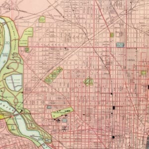 Vintage Map of Philadelphia 1891