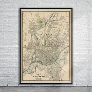 Vintage Map of Cincinnati 1898