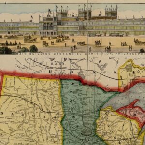 Vintage American Railroad Map 1875