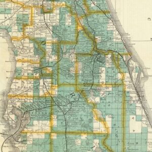 Vintage Map of Florida 1890
