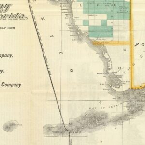 Vintage Map of Florida 1890