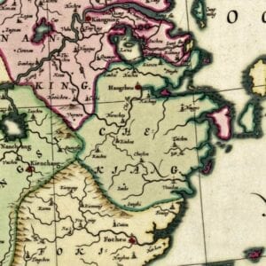 Vintage Map of China 1709