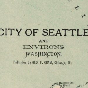 Vintage Map of Seattle 1897