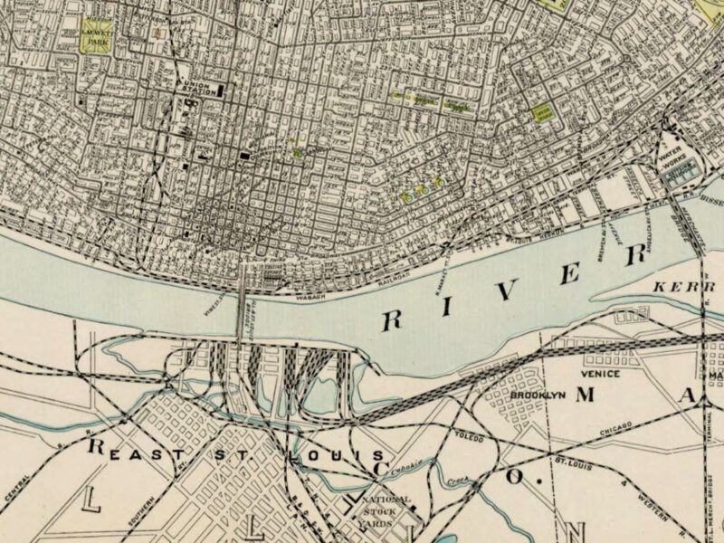 Vintage Map of St. Louis 1898