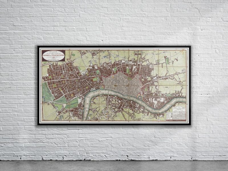 Vintage Map of London 1797