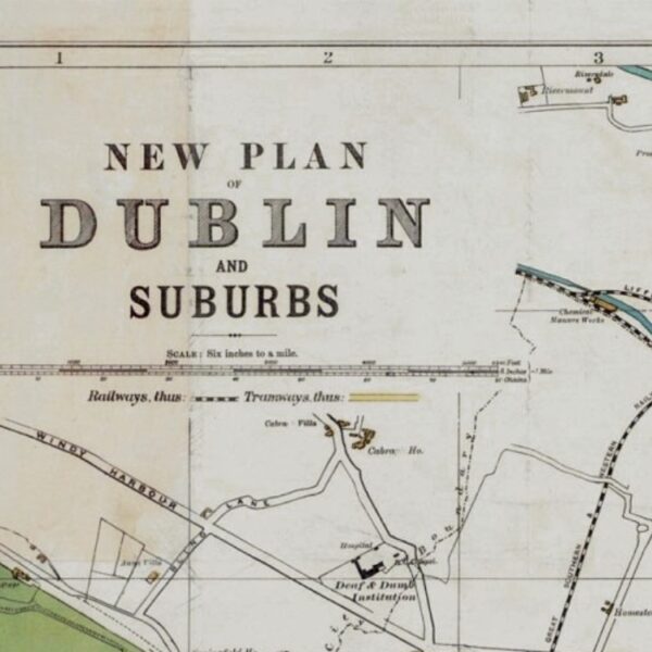 Vintage Map of Dublin 1913