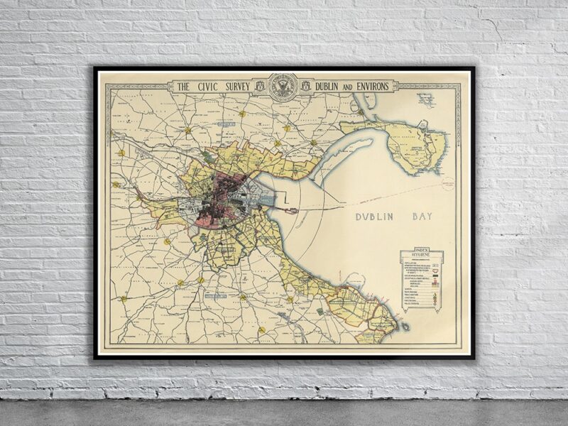Vintage Map of Dublin