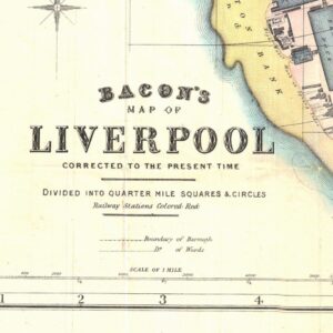 Vintage Map of Liverpool 1890
