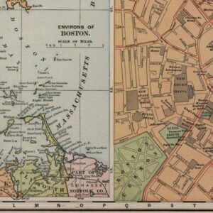 Vintage Map of Boston 1891