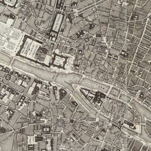 Vintage Map of Paris 1860