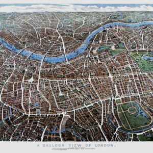 Vintage Birdseye View of London 1851
