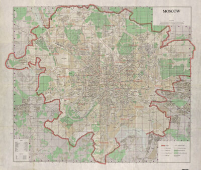 Vintage Map of Moscow 1957