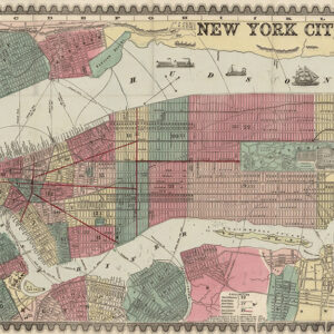Vintage Map of New York 1857