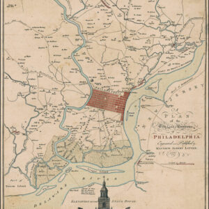 Vintage Map of Philadelphia 1777