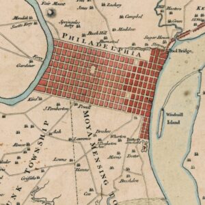 Vintage Map of Philadelphia 1777