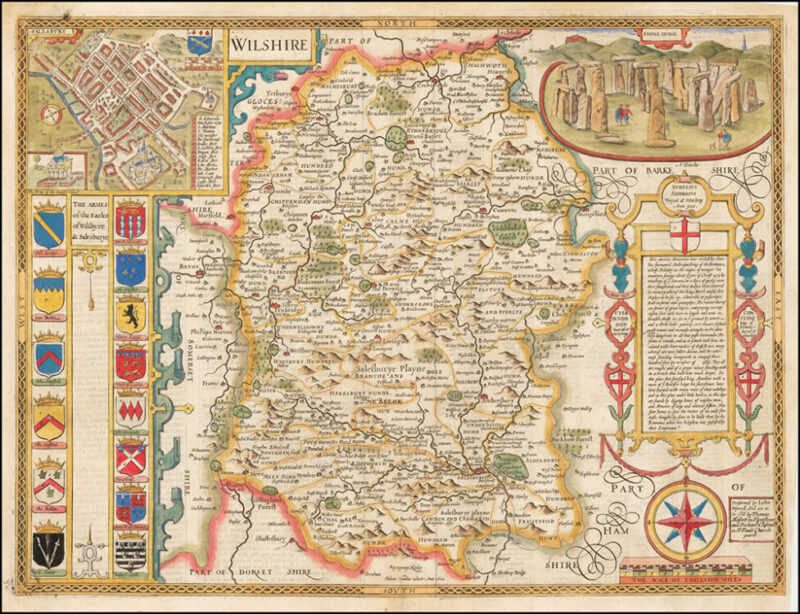 Vintage Map of Wiltshire