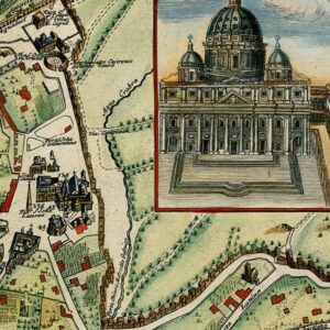 Vintage Map of Rome 1721