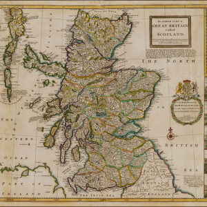 Vintage Map of Scotland 1714