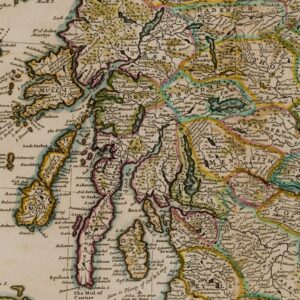Vintage Map of Scotland 1714