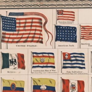 Vintage Print of Flags of the World 1869