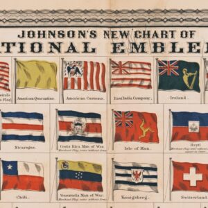 Vintage Print of Flags of the World 1869