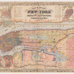 Vintage Map of New York 1857