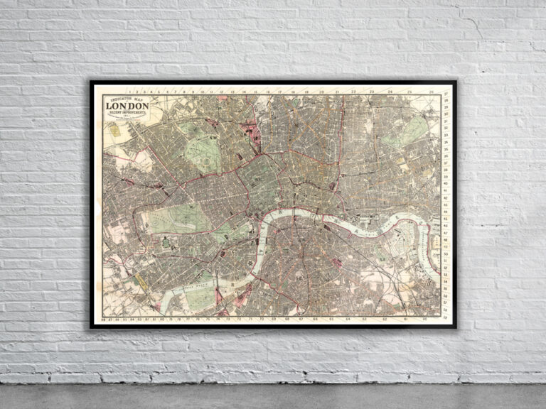 Vintage Map of London 1880