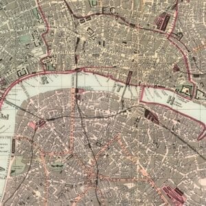 Vintage Map of London 1880