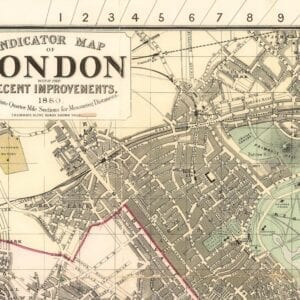 Vintage Map of London 1880
