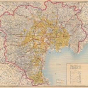 Vintage Map of Tokyo 1946