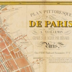 Vintage Map of Paris 1843