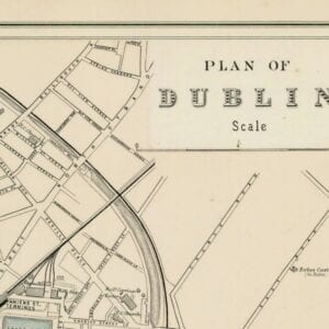 Vintage Map of Dublin 1880