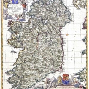 Vintage Map of Ireland 1689