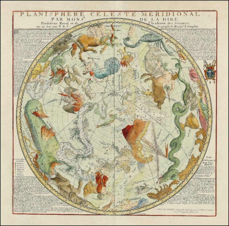 Vintage Cellestial Map 1760