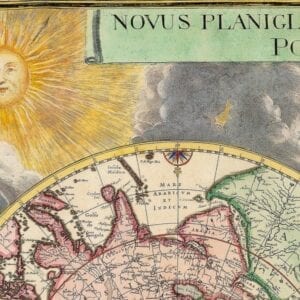 Vintage Polar Map of the World 1672
