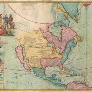 Vintage Map of North America 1712