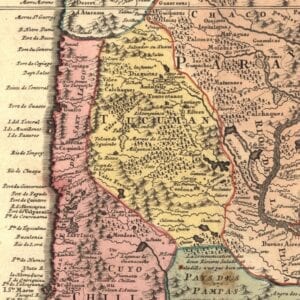 Vintage Map of South America 1733